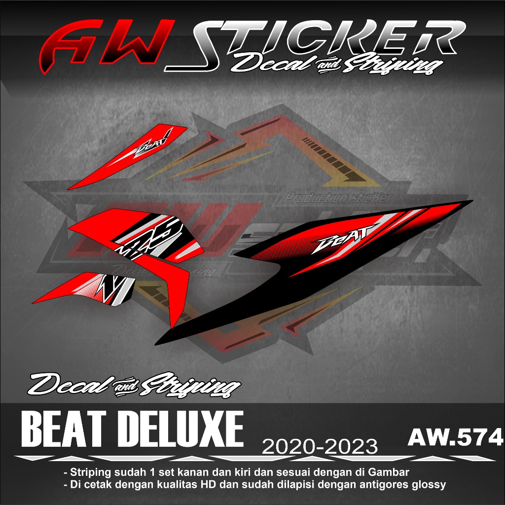 Jual striping beat deluxe 135 / striping beat deluxe / striping beat ...