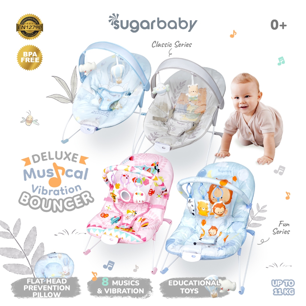 Jual Sugar Baby New Deluxe Musical Vibration Bouncer/Ayunan Bayi ...