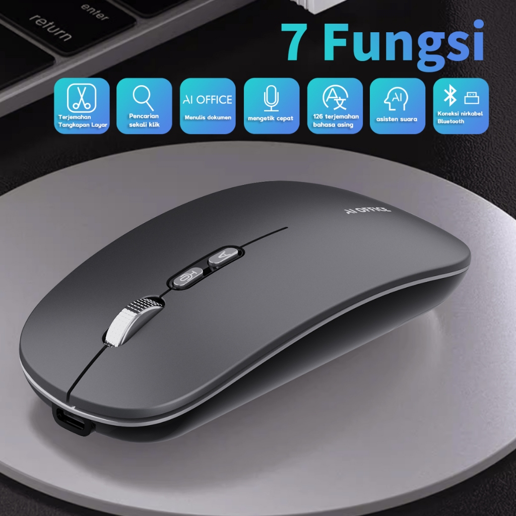 Jual RULINK Mouse AI Cerdas M108 Pengenal Suara Rechargeable Silent ...