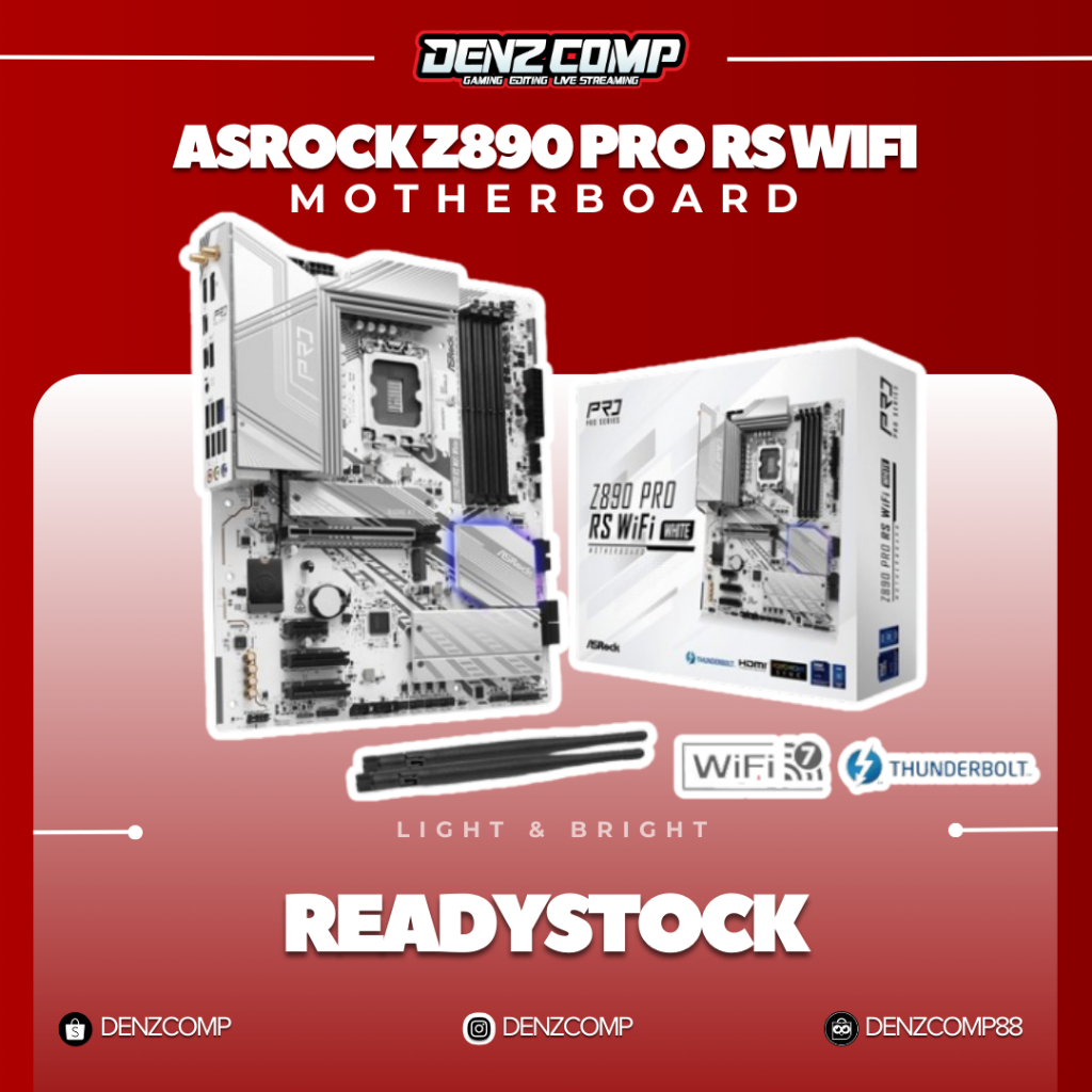 Jual ASRock Z890 PRO RS WIFI WHITE LGA 1851 DDR5 ATX | Shopee Indonesia
