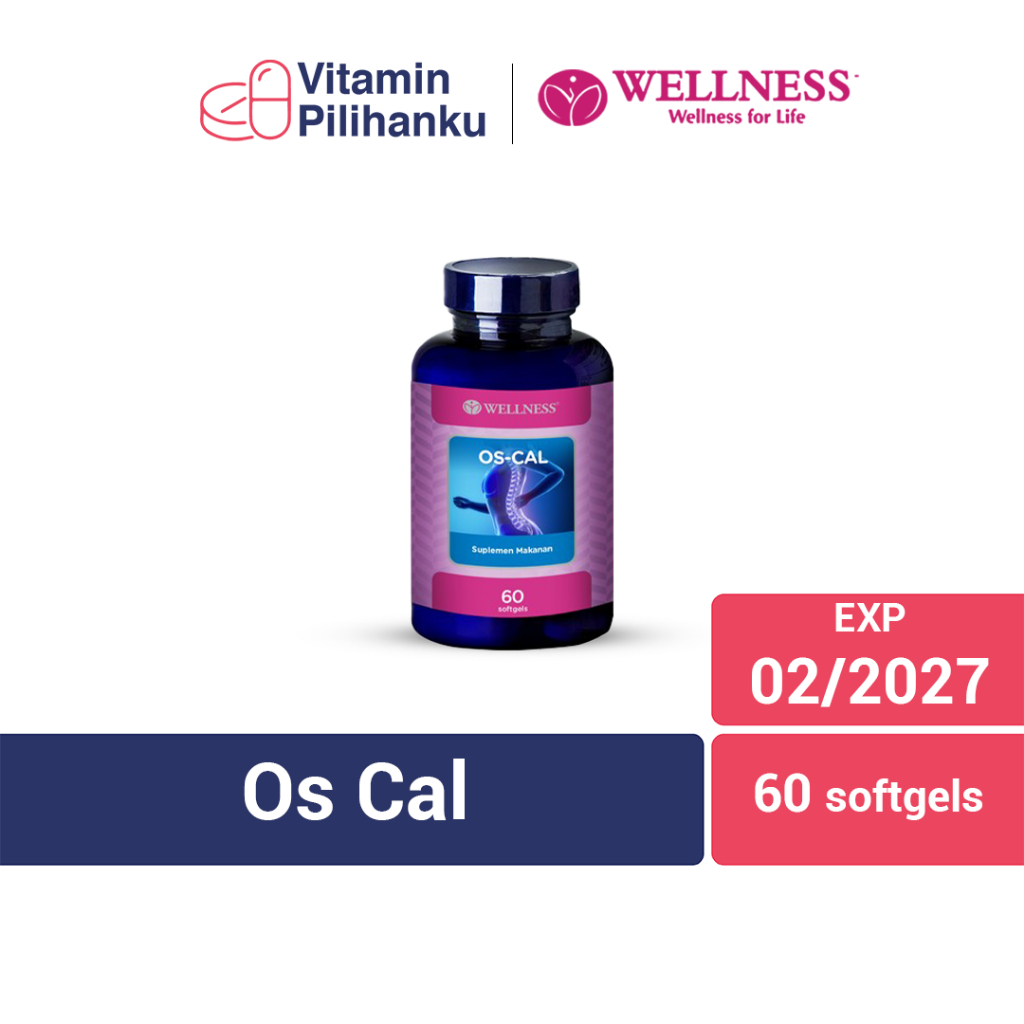 Jual Wellness Os Cal OsCal Vitamin Kalsium Tulang, Gigi & Gusi 60 ...