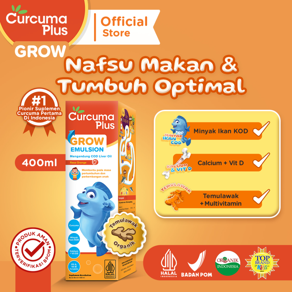 Jual Curcuma Plus Grow Emulsion Vitamin Membantu Pada Masa Pertumbuhan ...