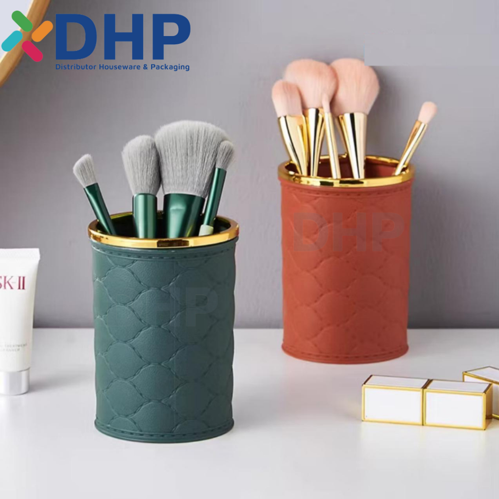 Jual Tempat Kuas [BULAT] Make Up Kosmetik / Rak Alat Tulis Plastik ...