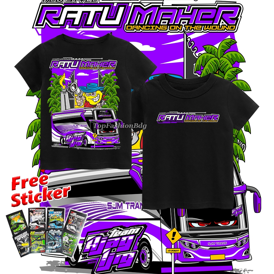 Jual Baju Anak Bus RATU MAHER NEW Vektor Bus Mania Depan Belakang Kaos Anak Laki-Laki 1-17 Tahun ...