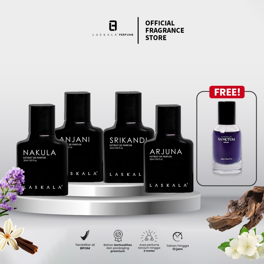 Jual Laskala Perfume Paket Bundling Beli 4 Gratis 1 (Arjuna, Srikandi ...