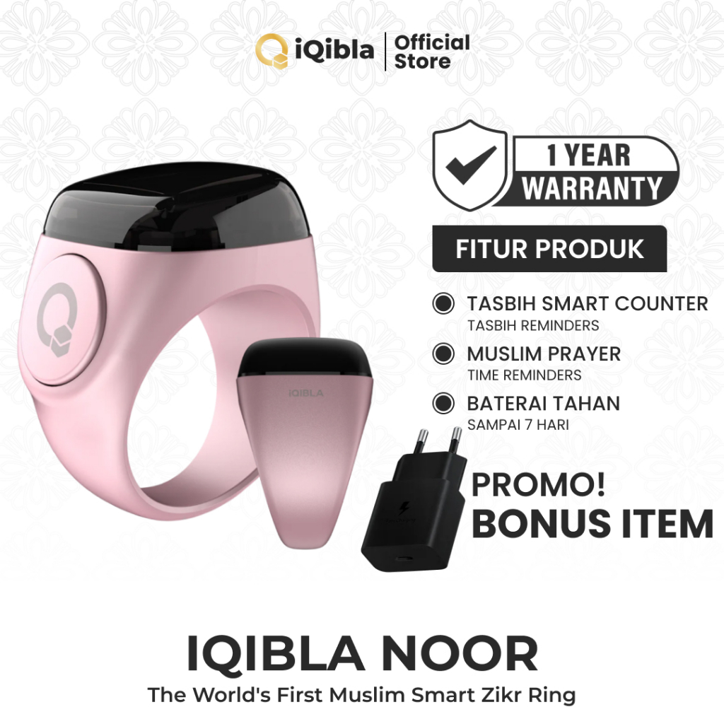 Jual iQibla Zikr Ring Noor N01 Cincin Tasbih Digital Hitung Zikir ...
