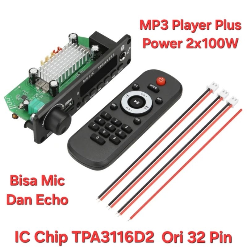 Jual Modul Mp3 Player Stereo Bluetooth Plus Power 2x100W 200W Karaoke ...