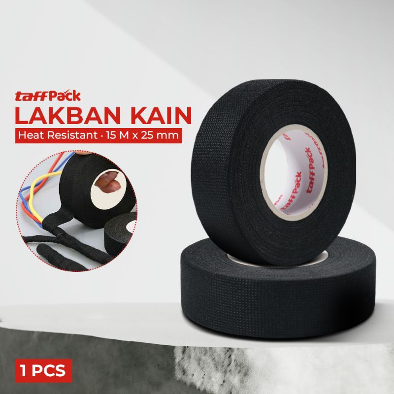 Jual Lakban Kain Penutup Perapi Kabel 15 Meter / Selotip Isolasi Hitam ...