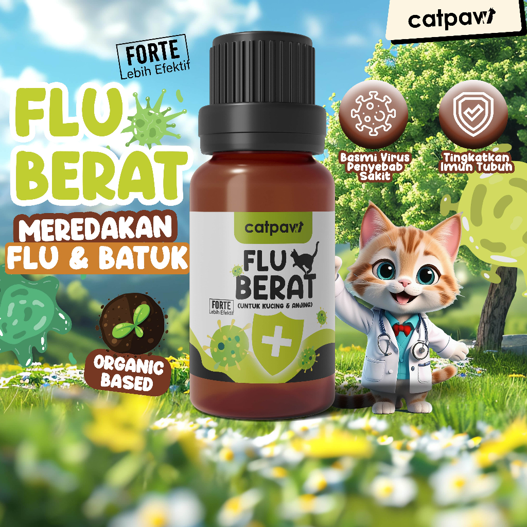 Jual Cat Paw Obat Flu Berat Demam Pilek Bersin Kucing dan Anjing Ampuh ...