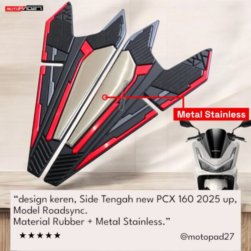Jual MOTOPAD27 rubber side pad body tengah honda PCX 160 2025 ROADSYNC ...