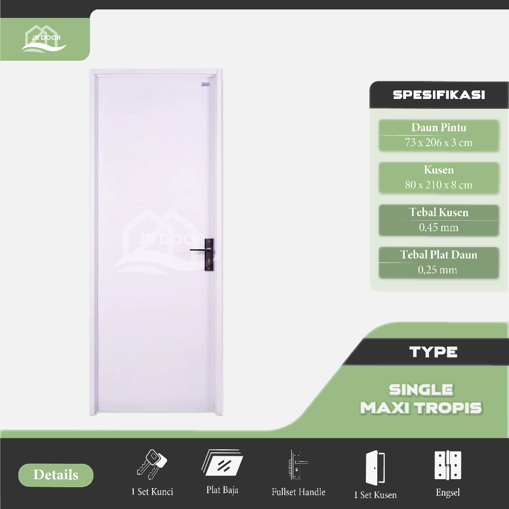 Jual JR DOOR - (MAXI TROPIS) Full Set Pintu Baja Anti Karat 3 Warna Lengkap Berkualitas / Pintu ...