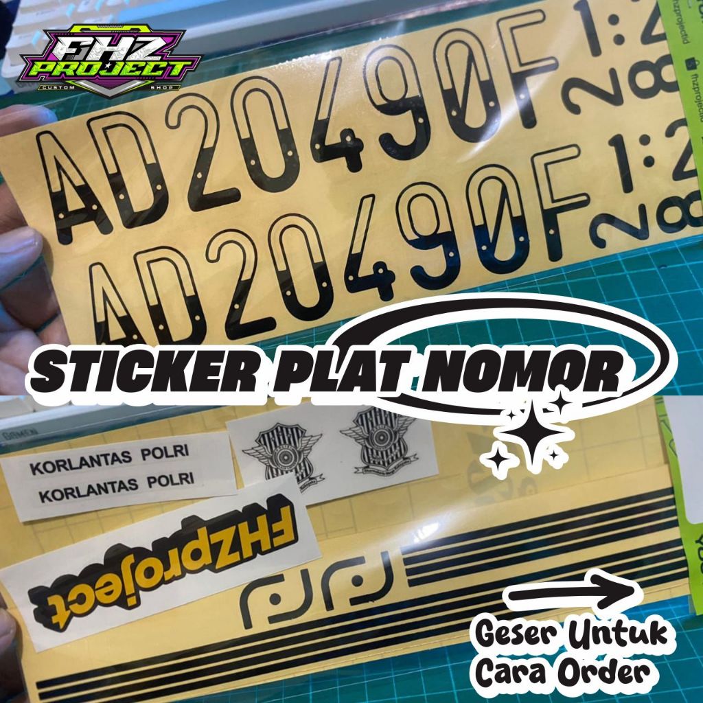 Jual STICKER PLAT NOMOR MOTOR | Shopee Indonesia
