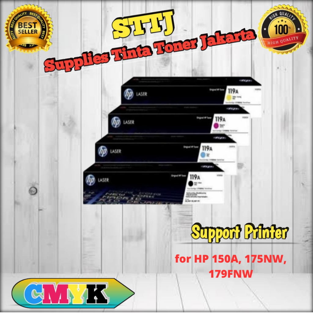 Jual Toner HP 119A Toner Cartridge Laserjet Black&Colour 1Set | Shopee ...