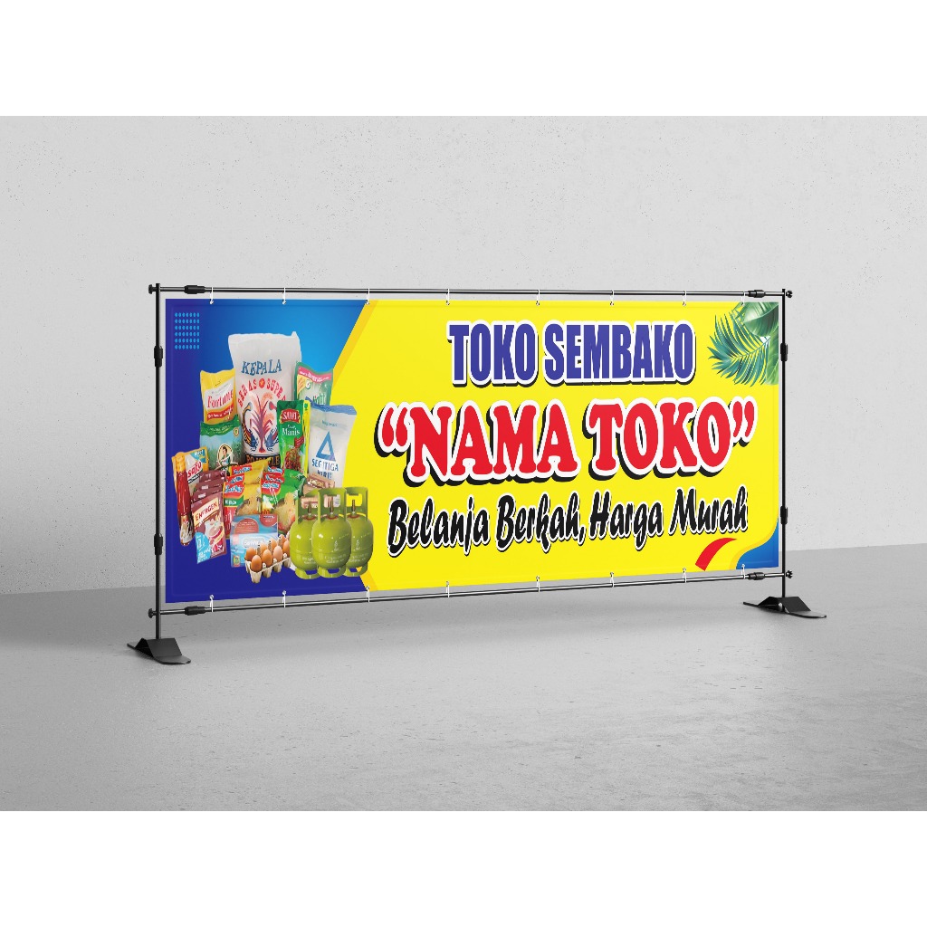 Jual BANNER SPANDUK TOKO SEMBAKO CUSTOM DESAIN & UKURAN / PROMOSI TOKO SEMBAKO / TOKO KELONTONG ...