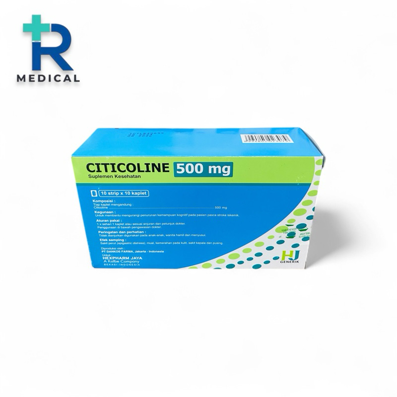 Jual CITICOLINE 500 MG (SUPLEMEN MAKANAN) PERBOX HEXPHARM | Shopee ...
