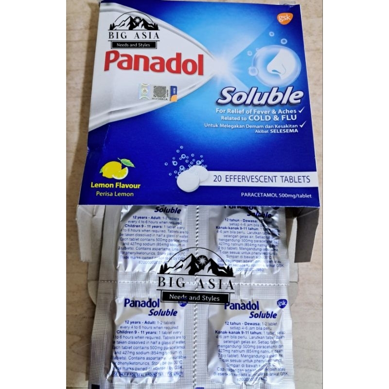 Jual Panadol soluble import tablet larut obat flu solubel original ...