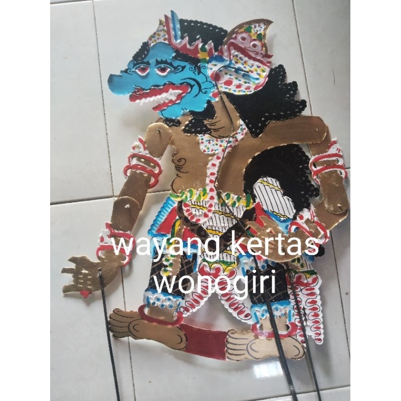 Jual wayang kertas BUTO PATIH 70cm muka BIRU | Shopee Indonesia