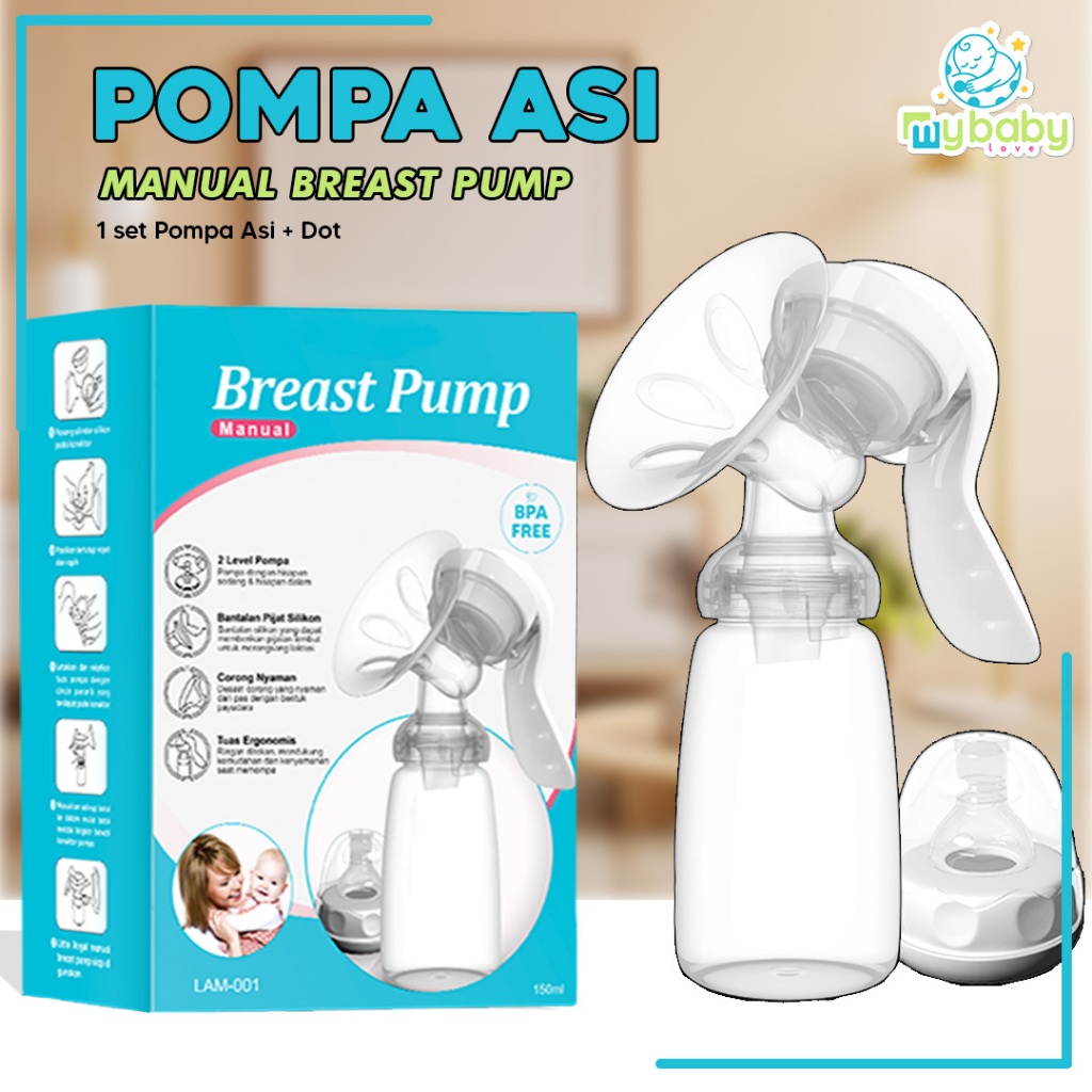 Jual Pompa ASI Manual Breast Pump Botol Dot Susu Bayi BPA FREE Murah ...