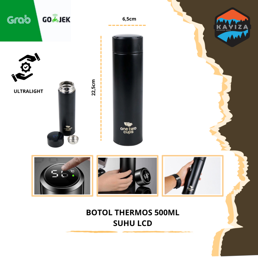 Jual [COD] Botol termos air panas 304 500ml led - tumbler cerdas lcd suhu | Shopee Indonesia