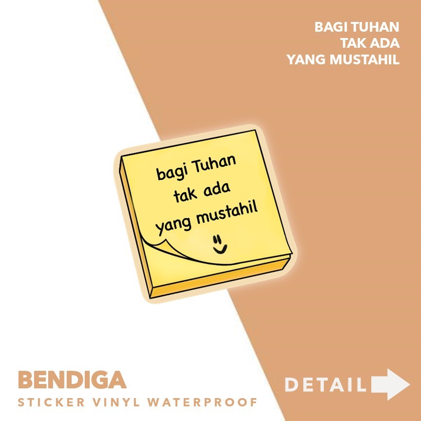 Jual BAGI TUHAN TAK ADA YANG MUSTAHIL Sticker Bendiga| Stiker Vinyl ...