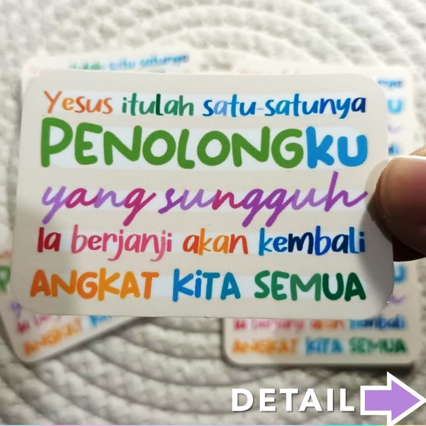 Jual Stiker Yesus Penolongku Yang Sungguh - ELSTUDIO Sticker VINYL ...