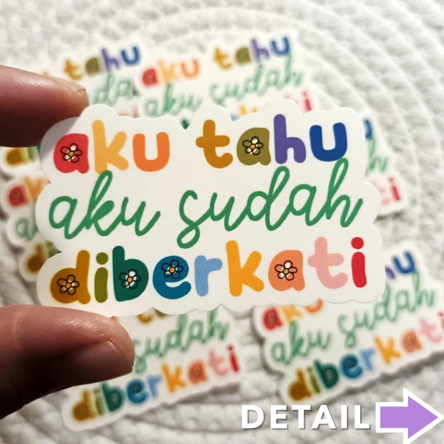 Jual aku tahu aku sudah diberkati - ELSTUDIO Sticker VINYL tahan air ...