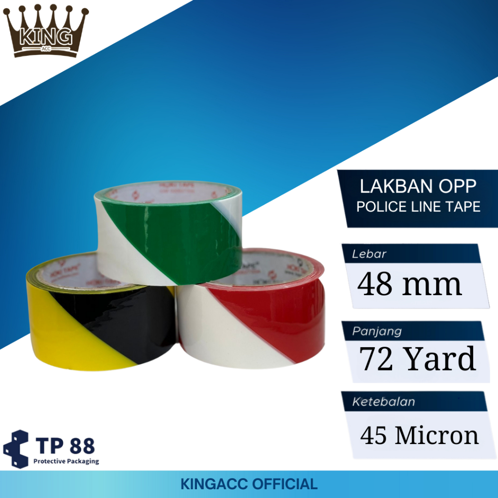 Jual Lakban OPP Garis POLICE LINE 48mm x 72 Yard 1pc | Shopee Indonesia
