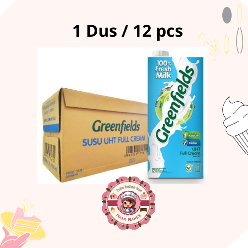 Jual Greenfields Milk Full Cream UHT Susu Cair 1 liter ( 1 Dus / 12 pcs ...
