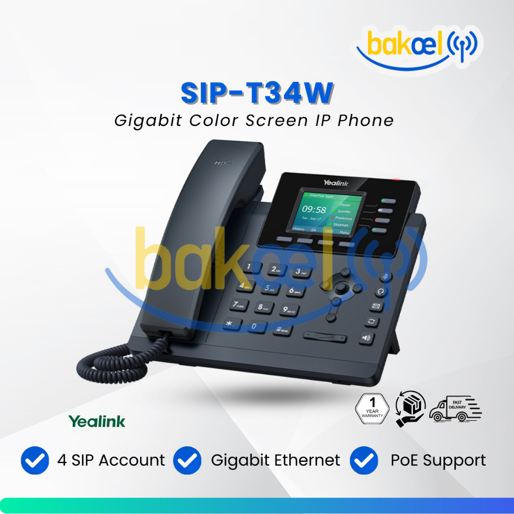 Jual YEALINK SIP-T34W Dual-Port Gigabit Ethernet | Shopee Indonesia