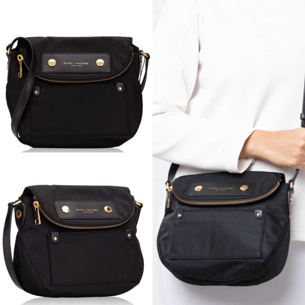 Jual Tas Marc Jacobs Preppy Nylon Crossbody Quartz Black Small New ...