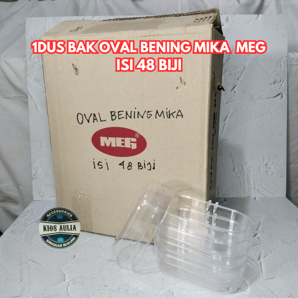 Jual 1 DUS CEPUK BAK OVAL BENING MIKA MEG WADAH MANDI MAKAN MINUM ...