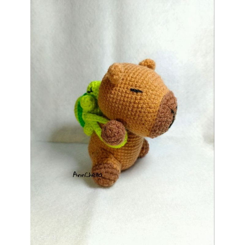 Jual Boneka Rajut Capybara bersama kura - kura / Gantungan Tas ...