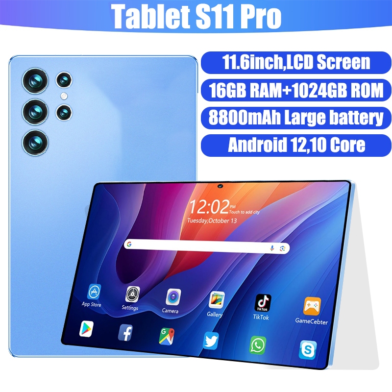 Jual Tablet PC S11 Pro LCD 11.6 inch Tab RAM 16GB+512GB Tablet Android ...