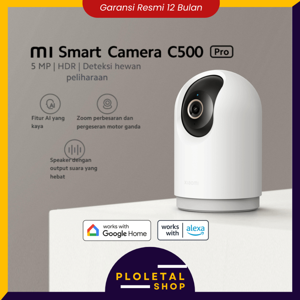Jual Mi CCTV C500 Pro Smart Camera Ultra-clear 3K 5MP HDR 360° Human and Pet Detection Kamera ...