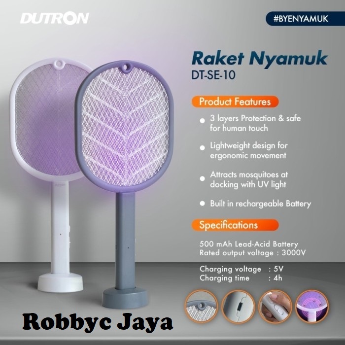 Jual DUTRON Raket Nyamuk Listrik UV Mosistrike DT-SE-10 Insect Killer ...