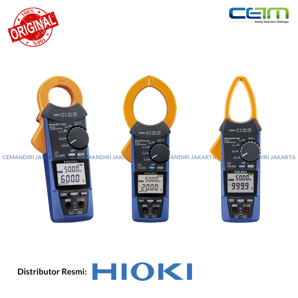Jual Hioki CM4371-50, CM4373-50, CM4375-50 KIT AC/DC Clamp Meter | Shopee Indonesia