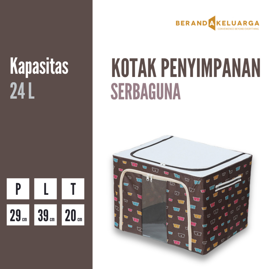 Jual Kotak Penyimpanan 24L Serbaguna / Storage Box Lipat Organizer ...