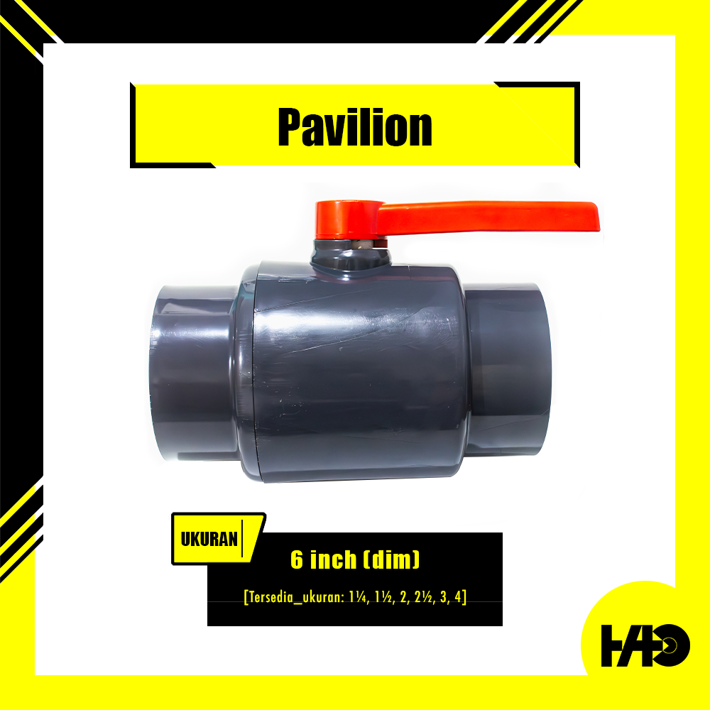 Jual Stop Kran Ball Valve PVC 6 inch [NON-DRAT] -Pavilion- | Shopee ...