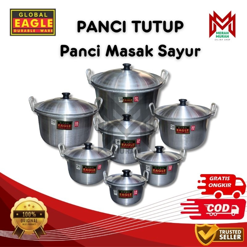 Jual Panci Alumunium Set Panci Sayur Kuah Global Eagle 16cm 18cm 20cm ...