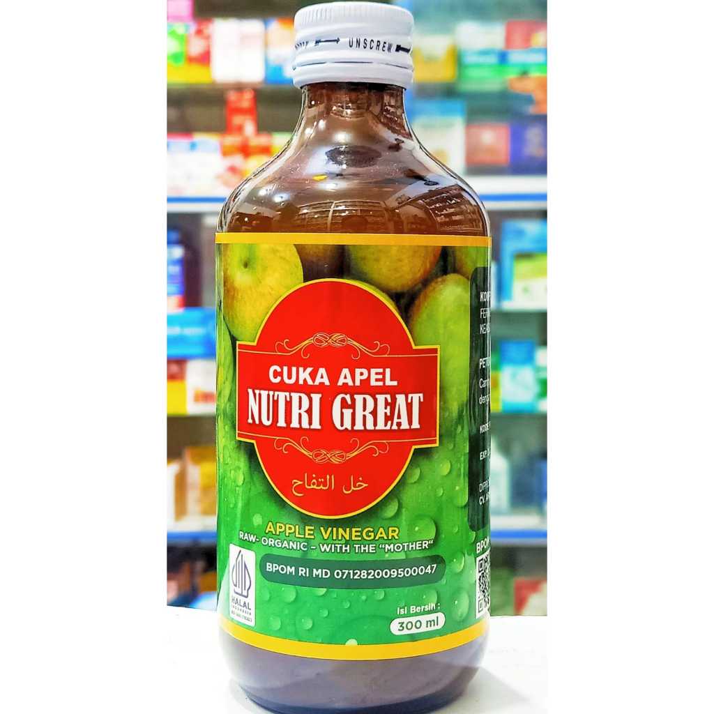 Jual Cuka Apel 𝐍𝐔𝐓𝐑𝐈 𝐆𝐑𝐄𝐀𝐓 𝟑𝟎𝟎𝐌𝐋 - Menurunkan Tensi Darah, Rematik ...