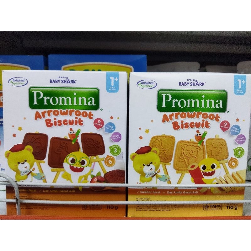 Jual Promina arrowroot biscuit 1+tahun coklat dan keju 110gr box ...