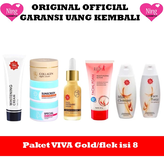 Jual PROMO VIVA Paket Anti Flek Hitam (Day cream Night cream Sunscreen ...
