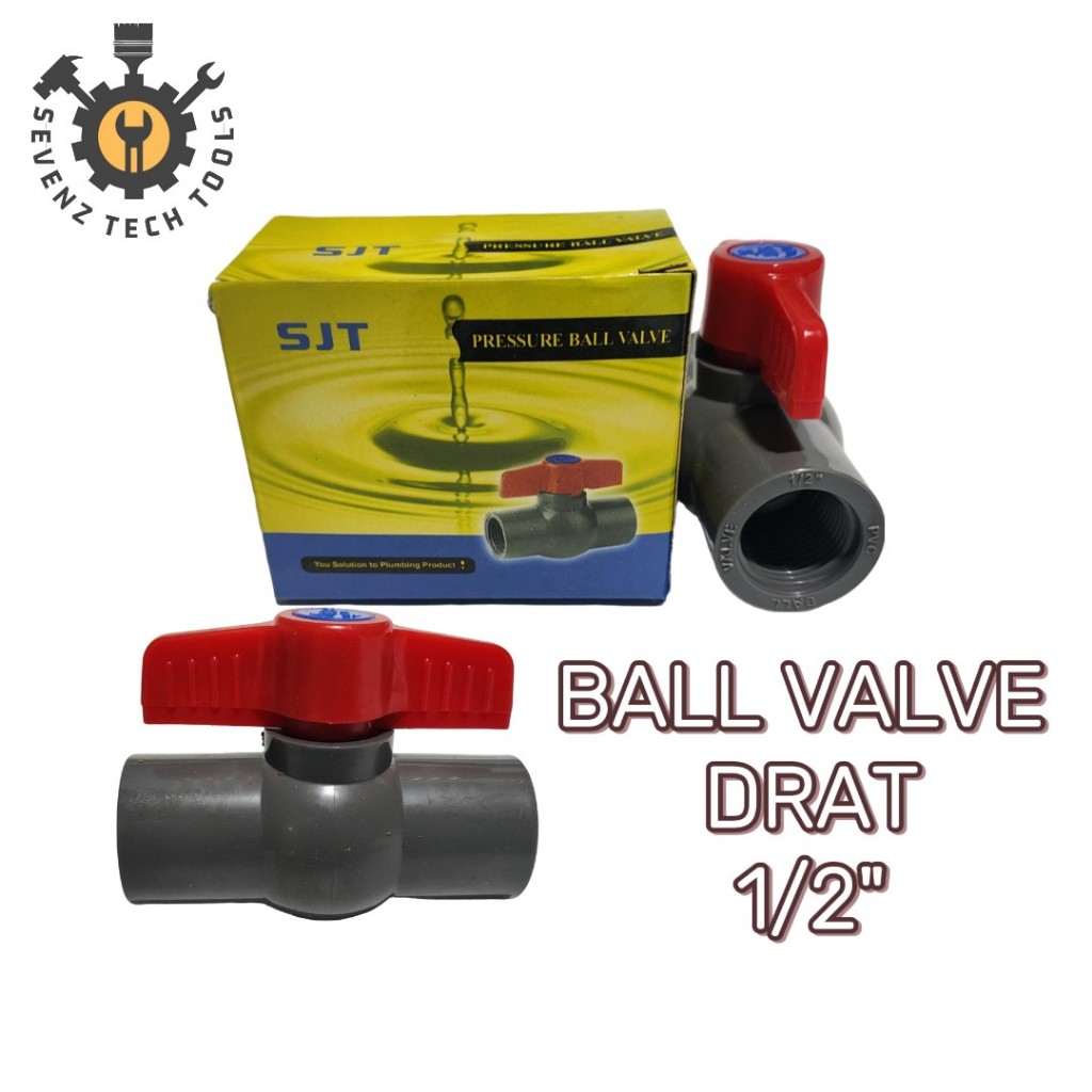 Jual BALL VALVE DRAT 1/2" SJT STOP KRAN PIPA PVC DRAT 1/2" TEBAL KRAN PVC DRAT DALAM | Shopee ...