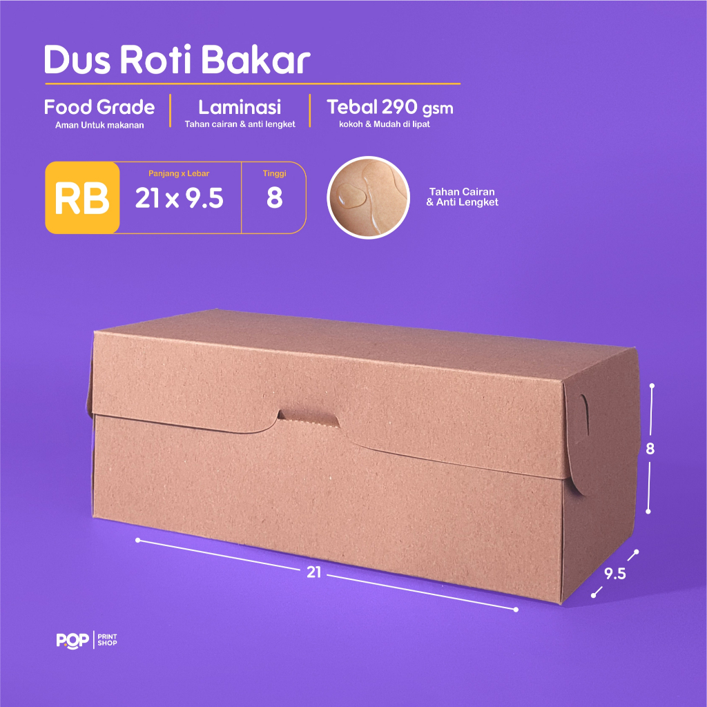 Jual Dus Roti Bakar Bandung | Box Bahan Kraft Coklat Laminasi anti air ...