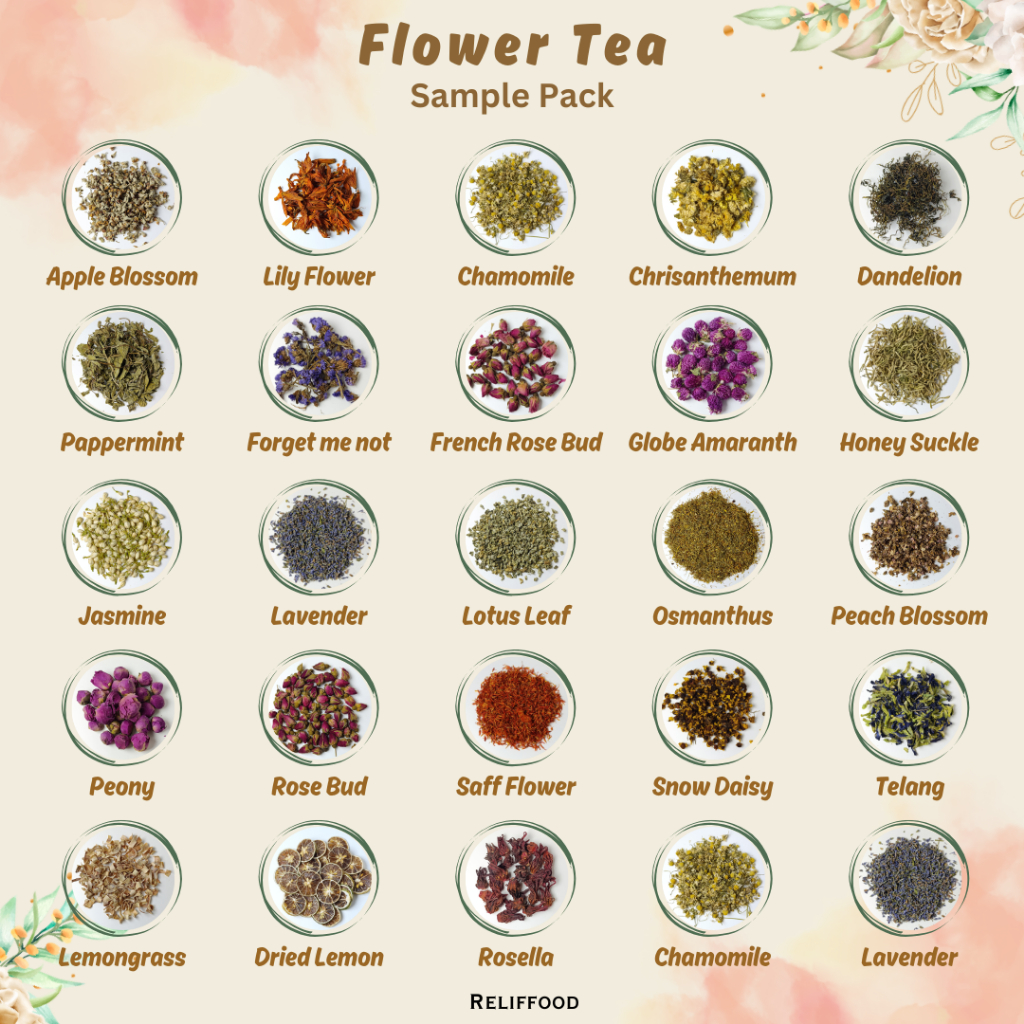 Jual FLOWER TEA PREMIUM IMPORT TEH BUNGA LAVENDER, CHAMOMILE ...