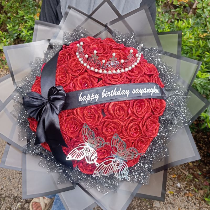 Jual BUKET PITA SATIN 50 TANGKAI/BUKET PITA SATIN VIRAL /BUKET BUNGA ...