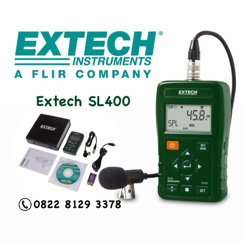 Jual Extech SL400 Sound Level, Personal Noise Dosimeter with USB ...