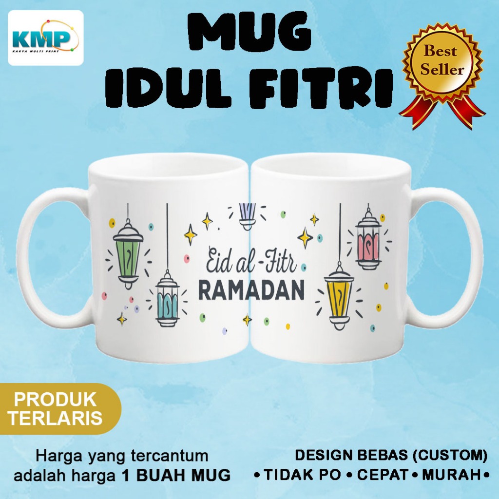 Jual MUG RAMADAN/ MUG IDUL FITRI/ MUG LEBARAN / GELAS CUSTOM LEBARAN ...