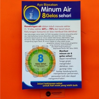 Jual Poster Manfaat Minum Air, Poster Minum Air 8 Gelas Sehari ...