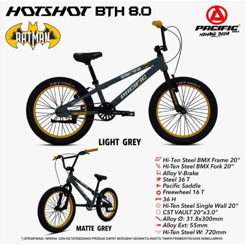 Jual SEPEDA BMX 20 INCH PACIFIC HOTSHOT BATMAN ROTOR (PUTAR 360) / TANPA ROTOR BARU BNIB 2025 ...